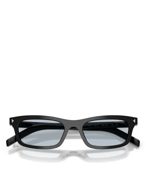 Prada Pillow Sunglasses, 53mm - Black/blue/grey