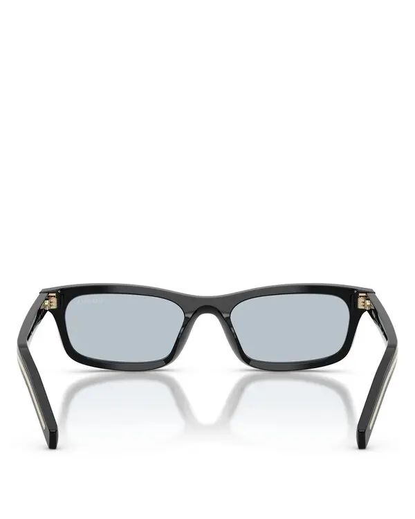 Prada Pillow Sunglasses, 53mm - Black/blue/grey