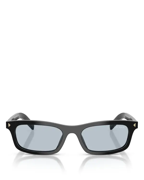 Prada Pillow Sunglasses, 53mm - Black/blue/grey