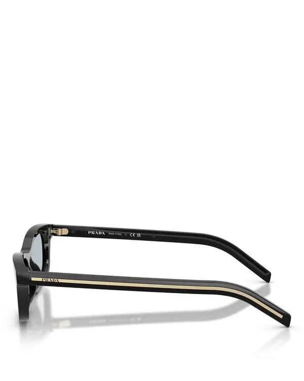 Prada Pillow Sunglasses, 53mm - Black/blue/grey