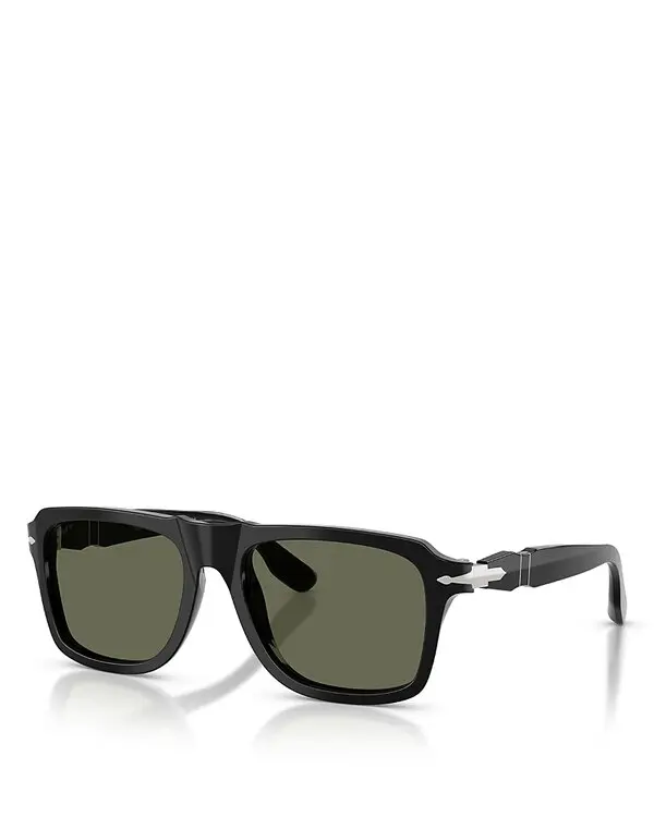 Persol 55mm Rectangular Sunglasses - Black