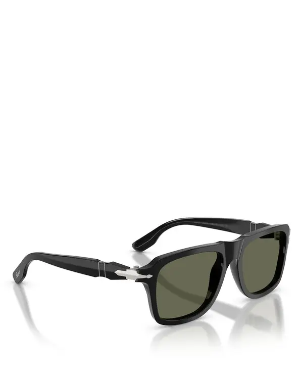 Persol 55mm Rectangular Sunglasses - Black