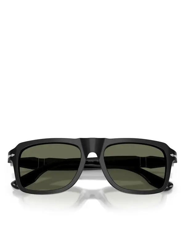 Persol 55mm Rectangular Sunglasses - Black