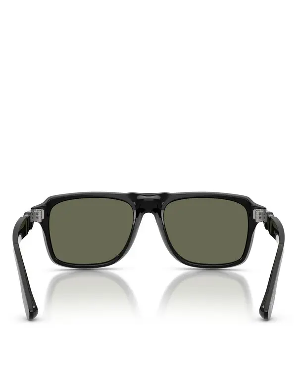 Persol 55mm Rectangular Sunglasses - Black