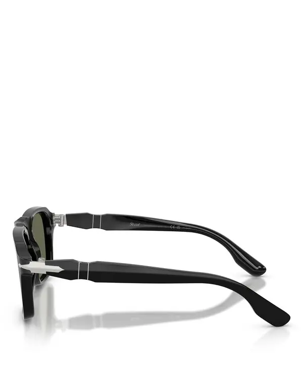 Persol 55mm Rectangular Sunglasses - Black