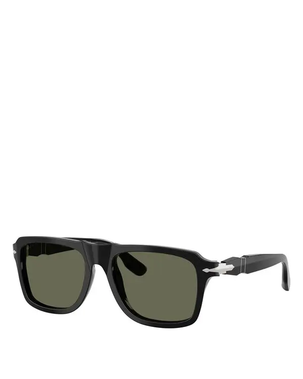 Persol 55mm Rectangular Sunglasses - Black