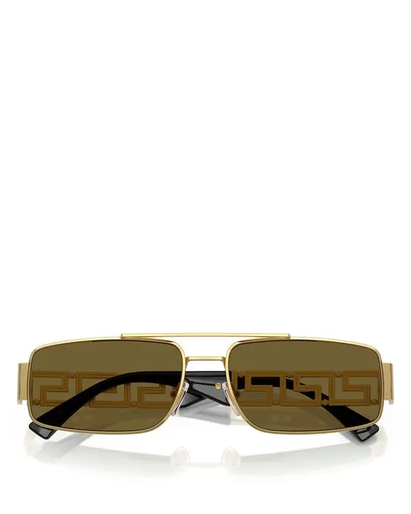 Versace Rectangular Sunglasses, 60mm