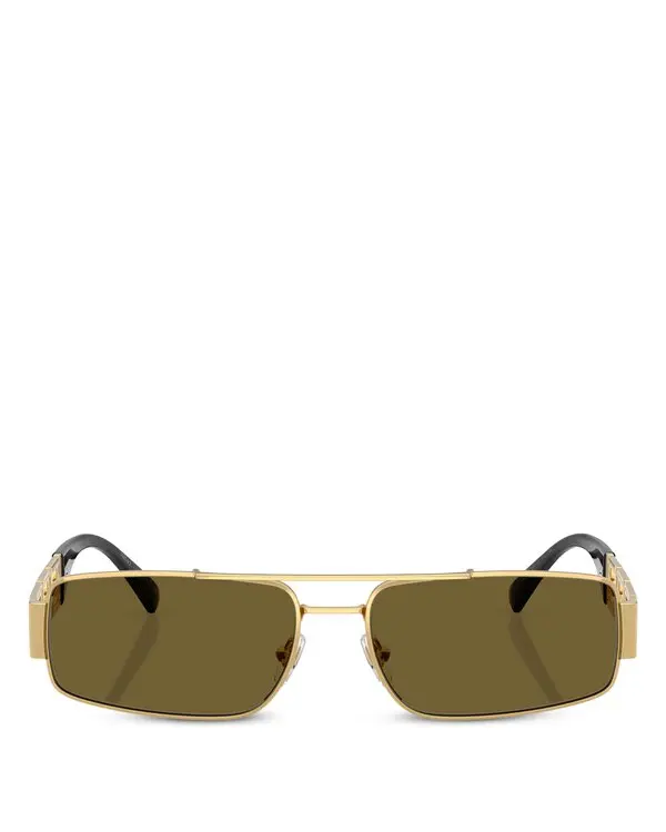 Versace Rectangular Sunglasses, 60mm