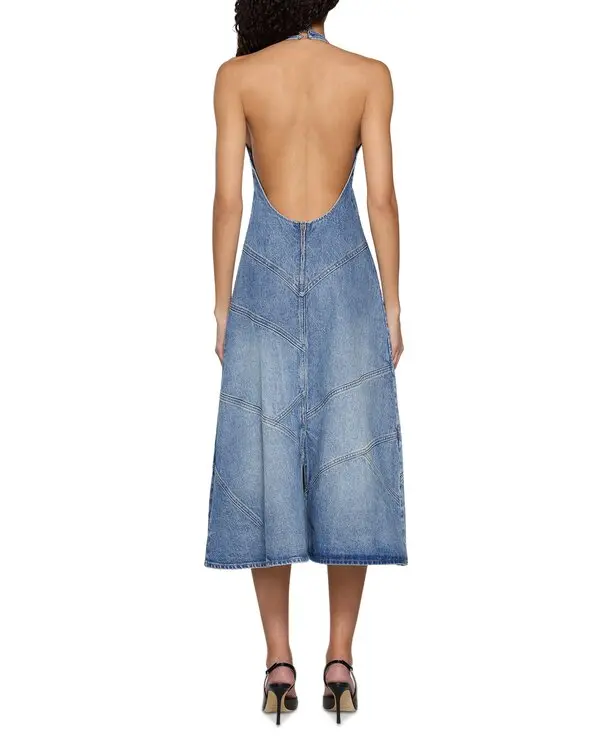 EB DENIM Delphi Pieced Halter Dress