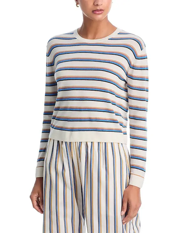 LESET James Striped Wool Crewneck Sweater