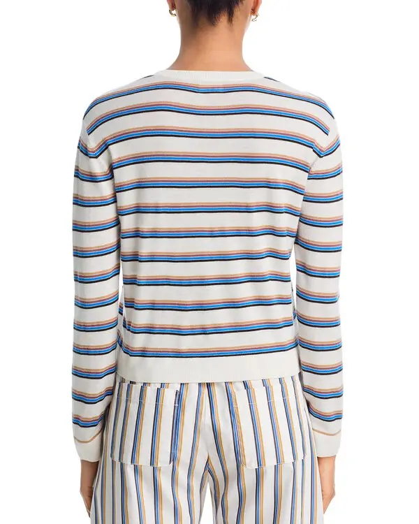 LESET James Striped Wool Crewneck Sweater