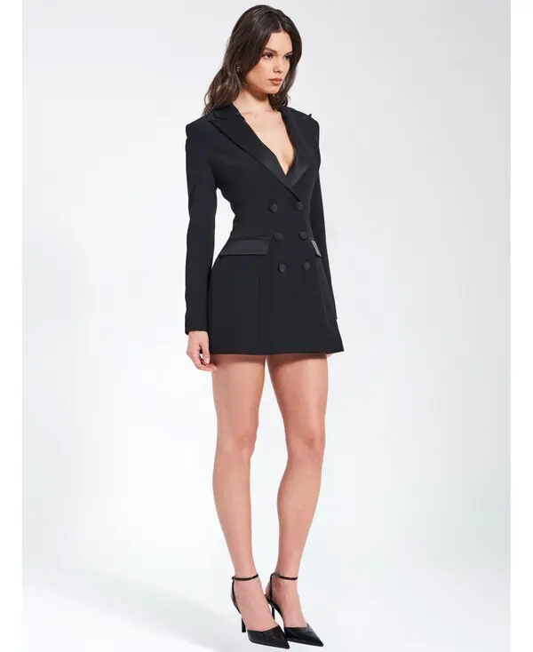 MISS CIRCLE NEW YORK Calista Stretch Crepe Blazer Dress