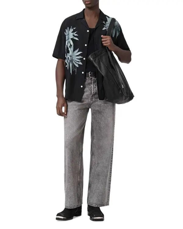 ALLSAINTS Floraze Short Sleeve Shirt - Jet Black