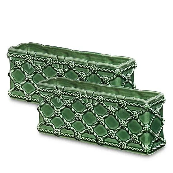 JULISKA Berry & Thread Petite Parterre Garden 8 Planter, Set Of 2 - Green