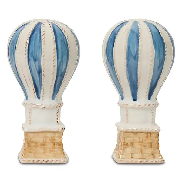 JULISKA L'amour Toujours Hot Air Balloon Salt And Pepper Shaker Set - Blue