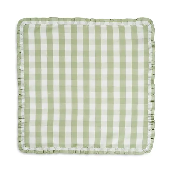 JULISKA Gingham Ruffle Napkins, Set Of 4 - Green