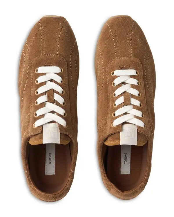 TOTEME Flex Suede Sneakers - Copper