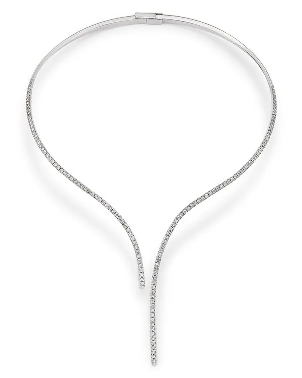 Bloomingdale'S Diamond Open Choker Necklace In 14k 3.50 Tcw - White Gold