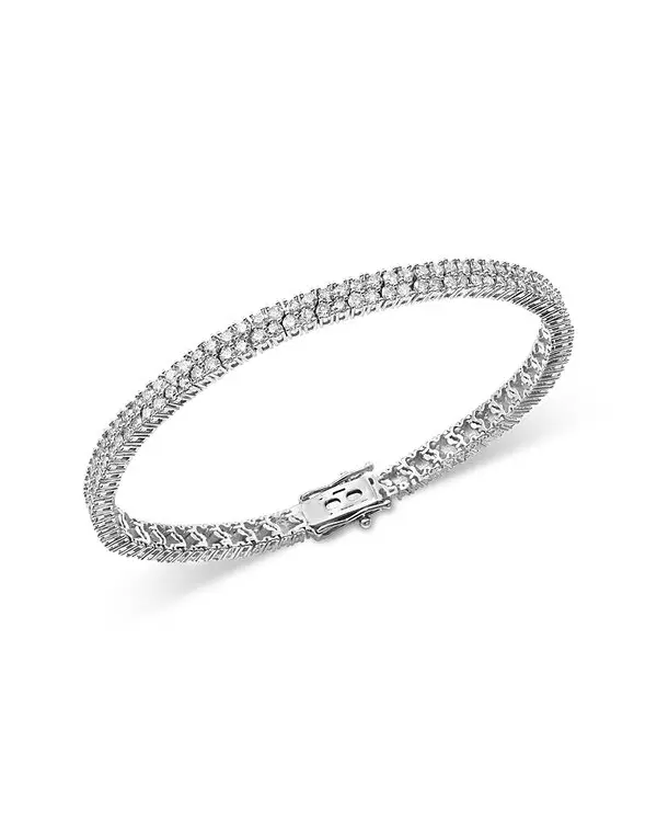 Bloomingdale'S Diamond Tennis Bracelet 4.50 Tcw In 14k Gold - White Gold