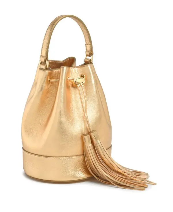 GIANVITO ROSSI Crossbody Sienna Bag - Gold Leather