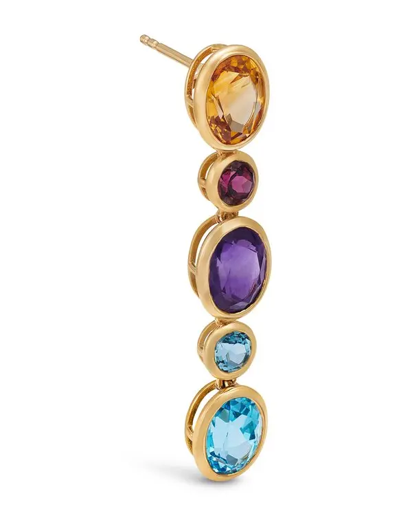 Bloomingdale'S Multi Gemstone Linear Drop Earrings