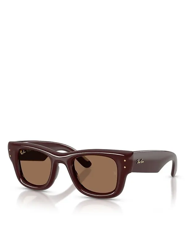 Ray-ban Wayfarer Puffer Square Sunglasses - Dark Brown