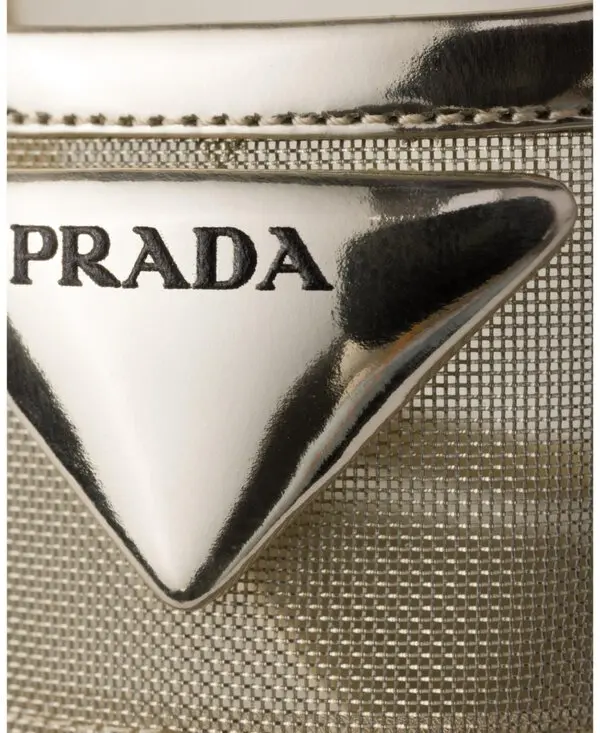 Prada Mesh Fabric Slingback Pumps