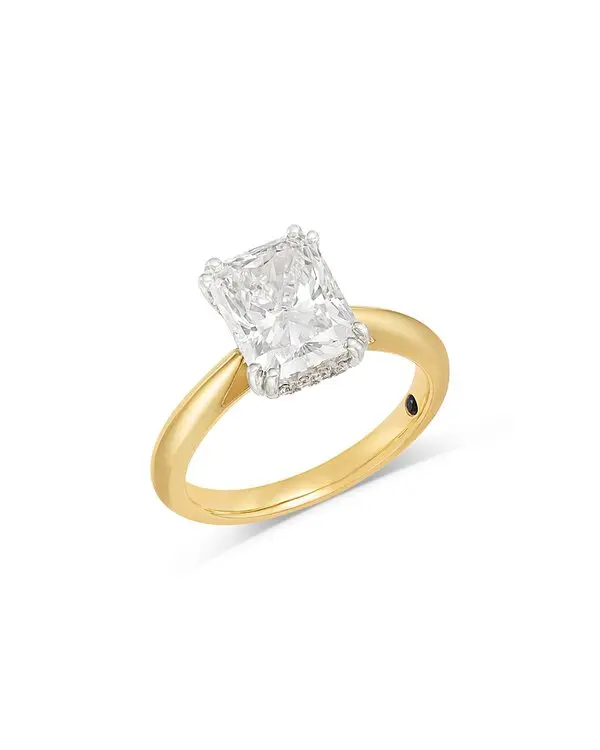 Bloomingdale'S 18k Yellow 3.15 Tcw Lab Grown Diamond Solitaire Ring - Gold