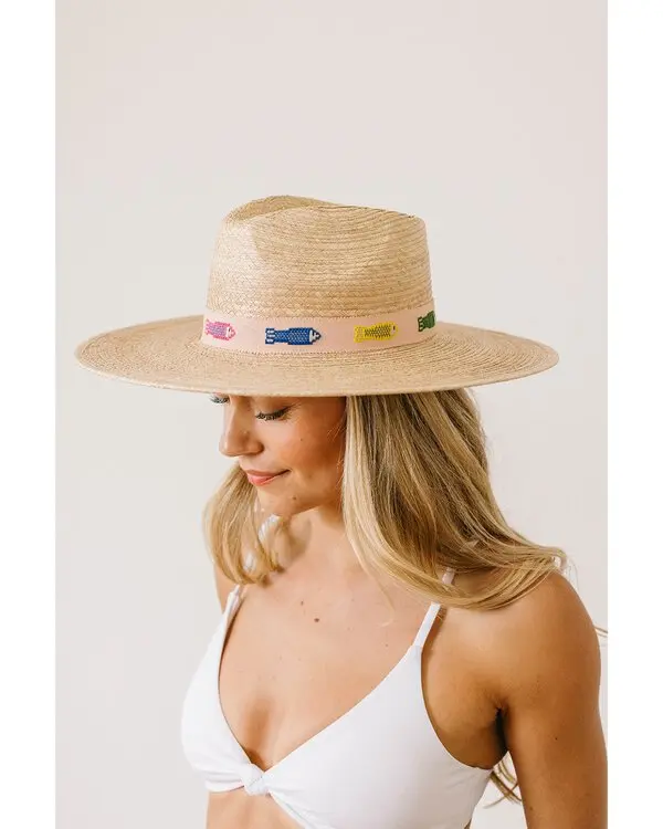SUNSHINE TIENDA Palm Straw Sun Hat