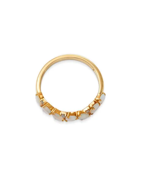 Bloomingdale'S Opal And Diamond Band Ring In 14k Yellow