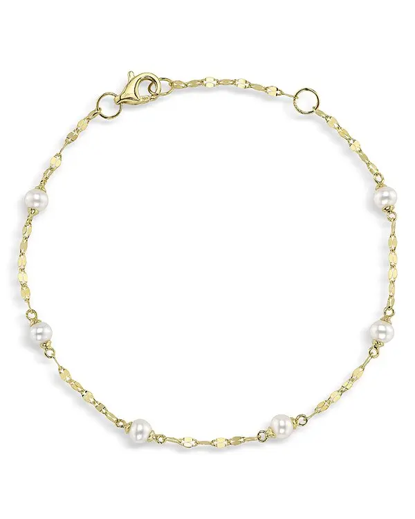 MOON & MEADOW 14k Yellow Cultured Pearl Chain Bracelet - Gold