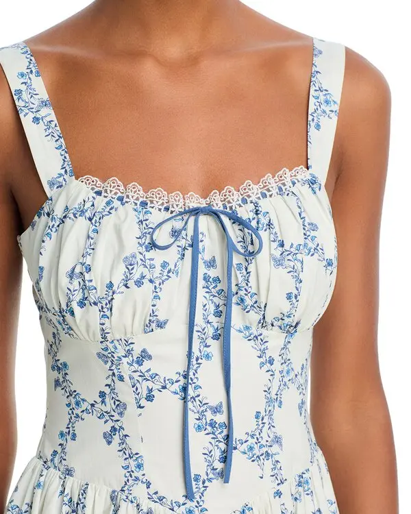 Moon River Corset Midi Dress - Off White