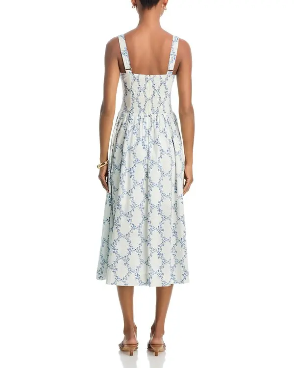 Moon River Corset Midi Dress - Off White
