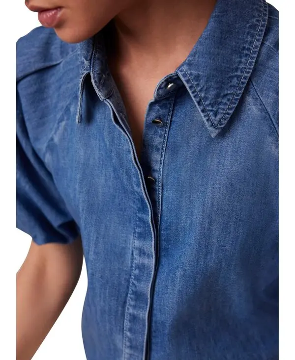 Mint Velvet Denim Puff Sleeve Shirt