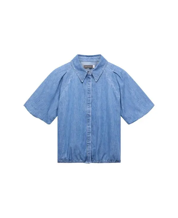 Mint Velvet Denim Puff Sleeve Shirt