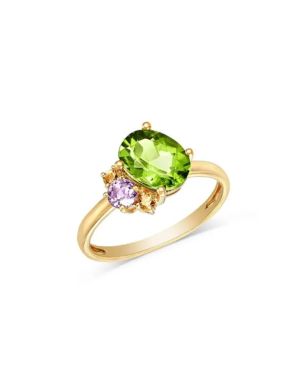 Bloomingdale'S 14k Yellow Ring With Pink Amethyst, Citrine, And Peridot - Gold