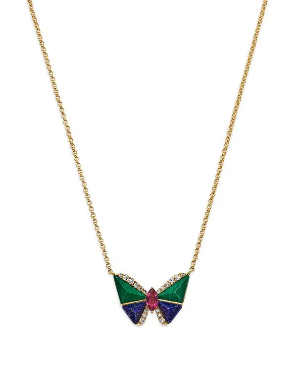 Bloomingdale'S Butterfly Necklace In 14k Yellow - Gold