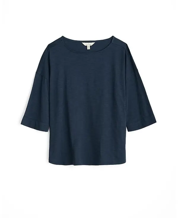 SEASALT CORNWALL Tremayne Quay 3/4 Sleeve Jersey T-shirt - Maritime