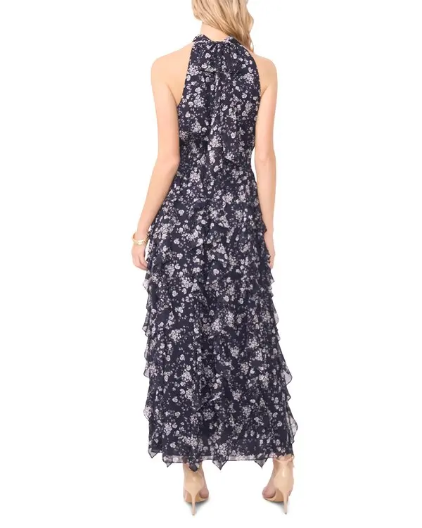 1.State Cascading Ruffle Maxi Dress - Classic Navy