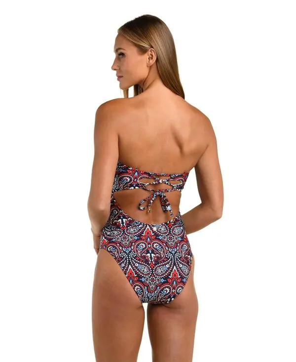 SUNSHINE 79 Americana Paisley Bandeau One Piece