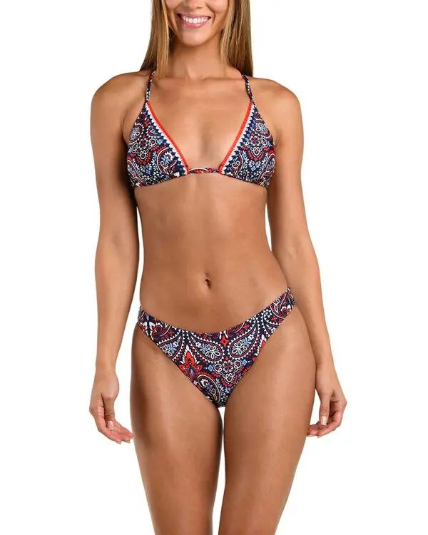 SUNSHINE 79 Americana Paisley Tri Slider Bikini Top - Multi