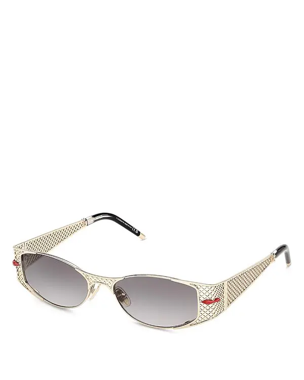 CHRISTIAN LOUBOUTIN Oval Sunglasses, 55mm - Gold /gradient Smoke