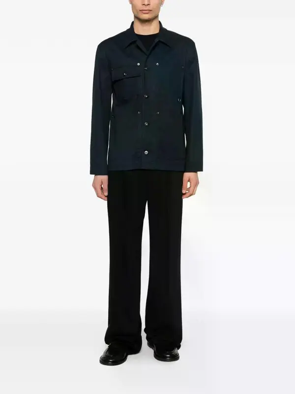 PAOLO PECORA Buttoned Patch-pocket Overshirt