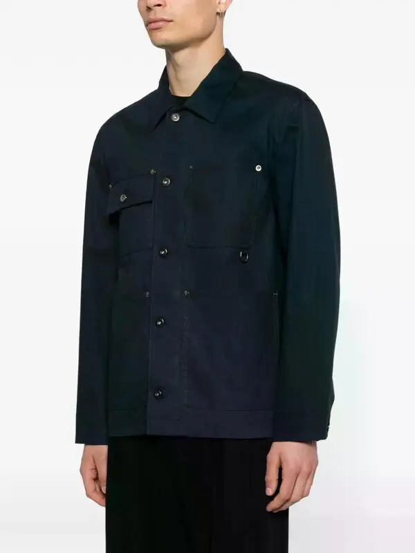 PAOLO PECORA Buttoned Patch-pocket Overshirt