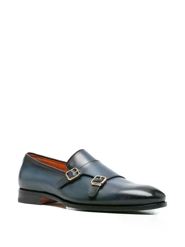 Santoni Buckle Strap Loafers