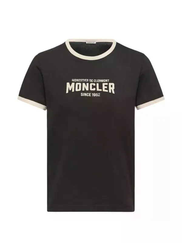Moncler Flock-logo T-shirt - Black