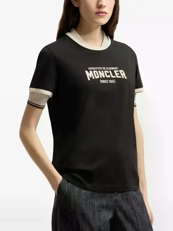 Moncler Flock-logo T-shirt - Black