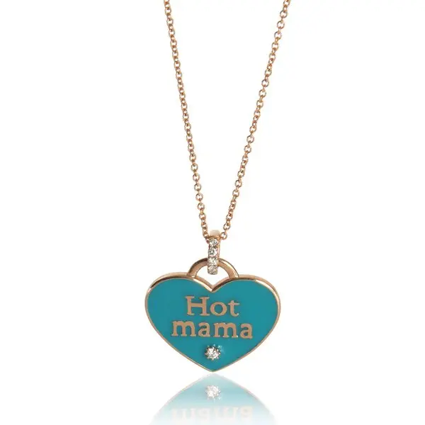 MYGEMMA Rose Gold Diamond & Enamel Pendant - Rose_gold