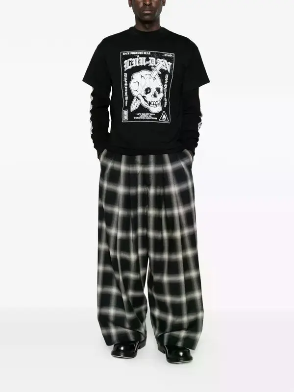 LỰU ĐẠN Skull-print T-shirt