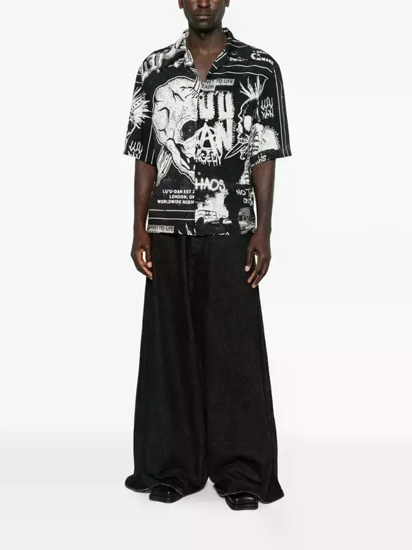 LỰU ĐẠN Skull-print Shirt